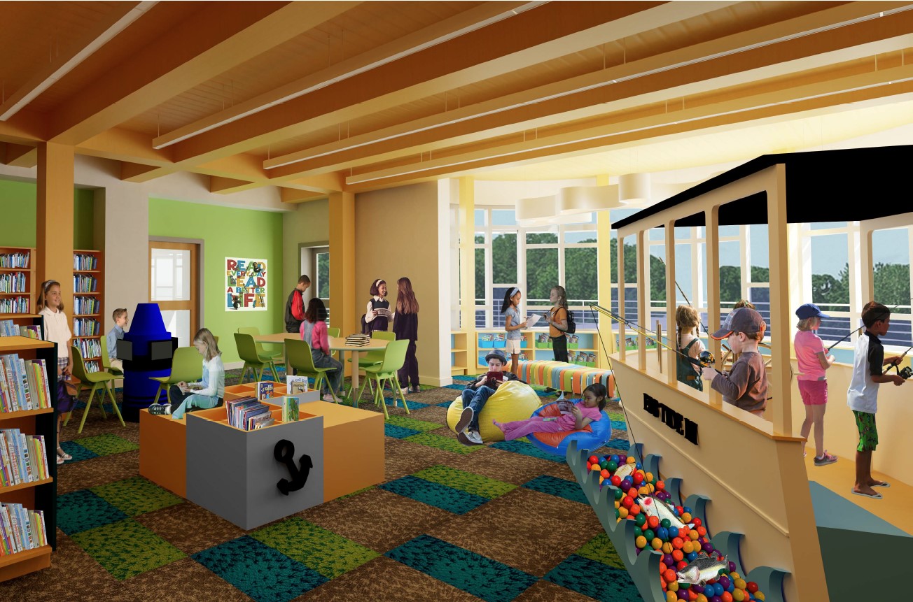 Architect Renderings of Exterior Improvements – Montauk Library